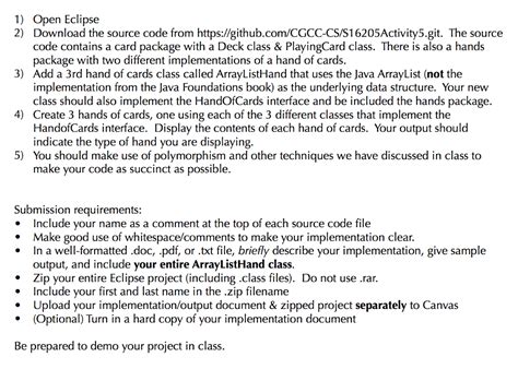 solved 1 open eclipse 2 download the source code from