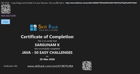 Java Coding Skillrack Programming Problemsolving Javadeveloper