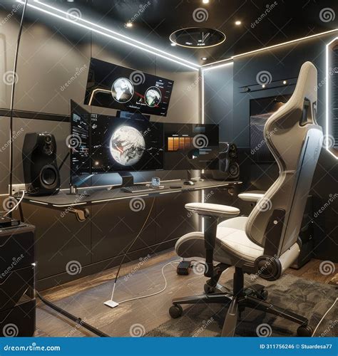 High Tech Gaming Setup Stock Photo Image Of Design