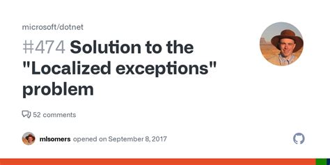 Solution To The Localized Exceptions Problem Issue Microsoft Dotnet GitHub