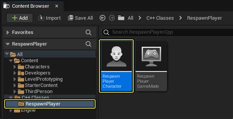 respawning a player character unreal engine 5 6 documentation epic