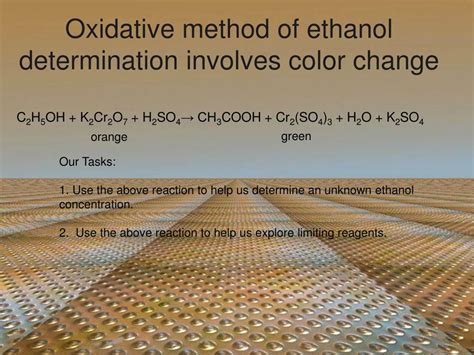 Ppt Detection Of Ethanol Powerpoint Presentation Free Download Id