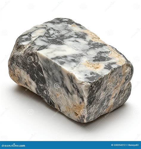 Feldspar Mineral Cluster Isolated On A White Background Stock