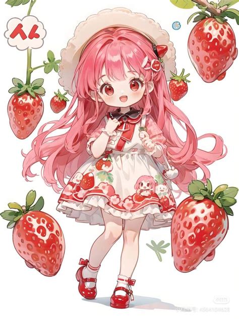 Chibi Strawberry Shortcake Chibi Strawberry Drawing Cute Strawberry