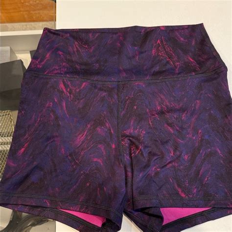 Fleo Shorts Fleo Womens Athletic Shorts In Purple And Pink Swirl
