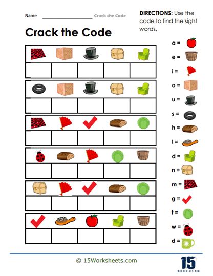 5 Letter Codes Worksheet 15 Coding Phonics