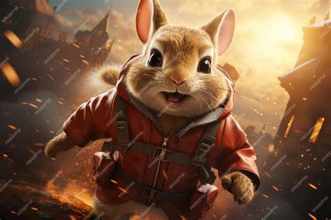 Premium Photo Brave Little Adventurer Chipmunk Ready For Action