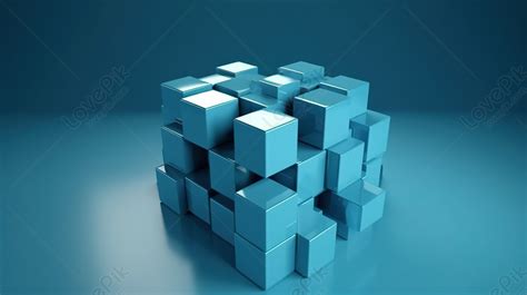 작은 파란색 기하학적 큐브를 갖춘 3d 렌더링 배경 3d 배경 기하학 배경 큐브 배경 이미지 Hd 3d 기하학 큐브 배경 사진 무료 다운로드 Lovepik