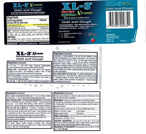 Ndc 76281 305 Xl 3 Xtreme Liquid Oral Label Information Details