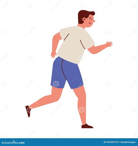 Running Man Side View Stock Vector Illustration Of Fitness 323442134
