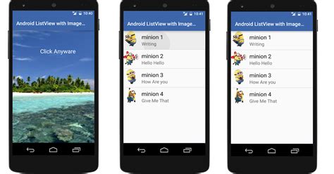 Android Code Android Custom ListView With Image And Image Click Example
