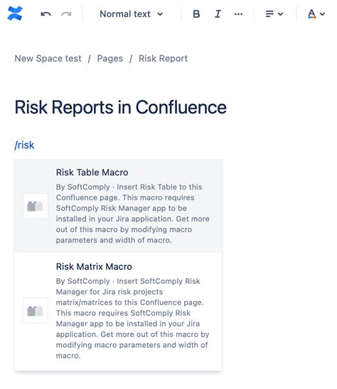 How To Report Risks In Confluence Softcomply