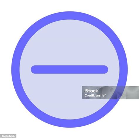 빼기 기호 아이콘입니다 음수 기호입니다 파란색 원입니다 3차원 형태에 대한 스톡 벡터 아트 및 기타 이미지 3차원 형태 개념 개념과 주제 Istock