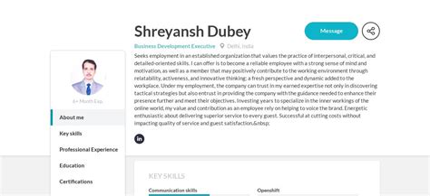 Shreyansh Dubey Online Resume Craftmycv