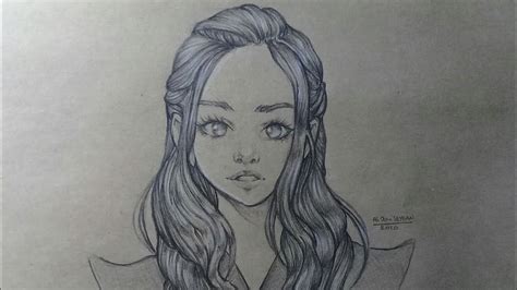 Drawing Semi Realistic Anime Girl Youtube