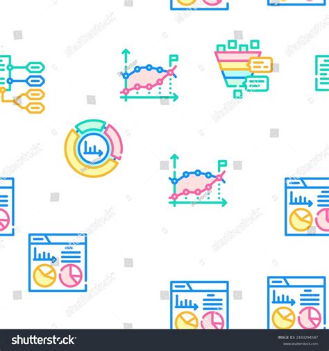 Data Analysis Diagram Collection Vector Seamless Stock Vector Royalty Free 2160294587
