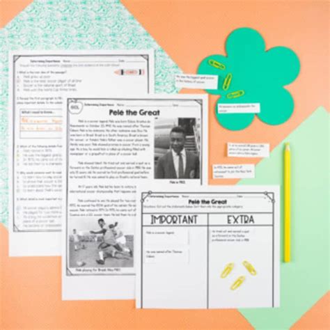 Determine Importance Relevant Vs Irrelevant Details 2nd 3rd Grade Reading Unit