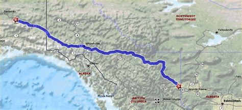 Alaska Highway Road Trip Map 60 Photos