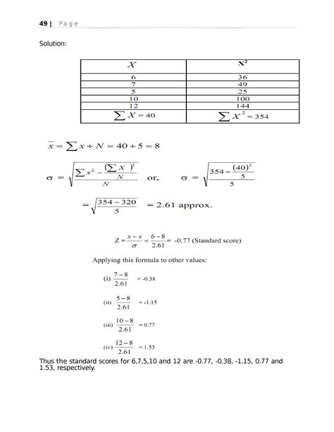 Introduction To Applied Statistic 49 P A G E Solution Thus The