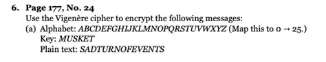 solved 6 page 177 no 24 use the vigenère cipher to