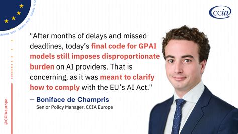 AI Act EUs Final GPAI Code Imposes Disproportionate Burden Improvements Required CCIA