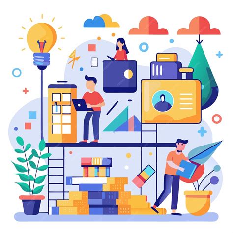 Premium Vector Collaborative Workflow And Project Management Elevating Team Efficiency In A