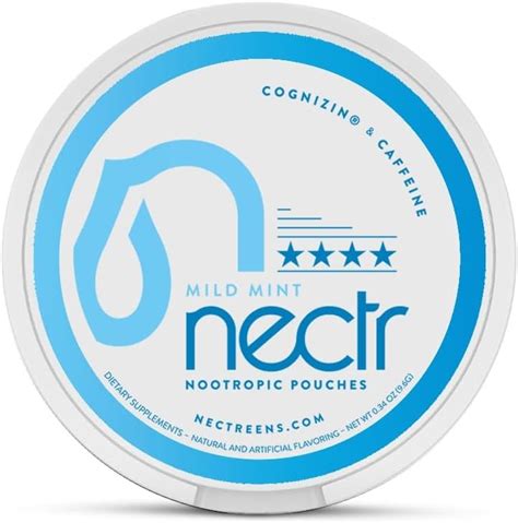 Nectr Nootropic Energy Pouches Focus And Energy Mild Mint