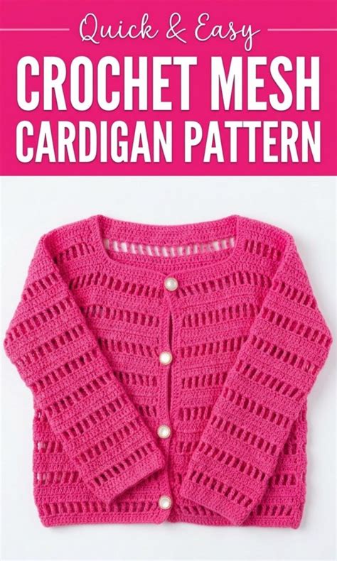 Lightweight Free Crochet Mesh Cardigan Pattern For Beginners Yours