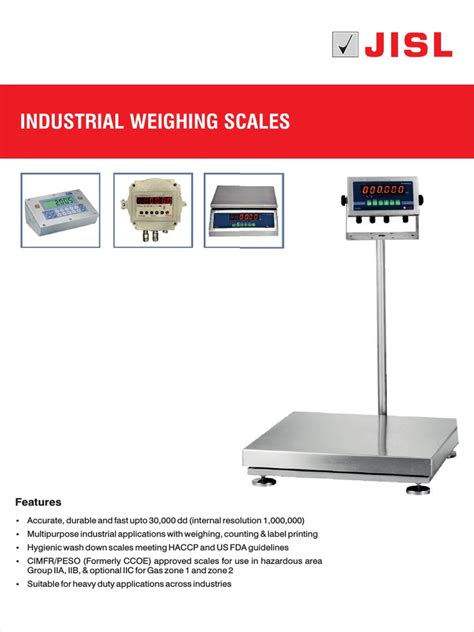 Industrial Weighing Scales Overview Pdf Transmission Control