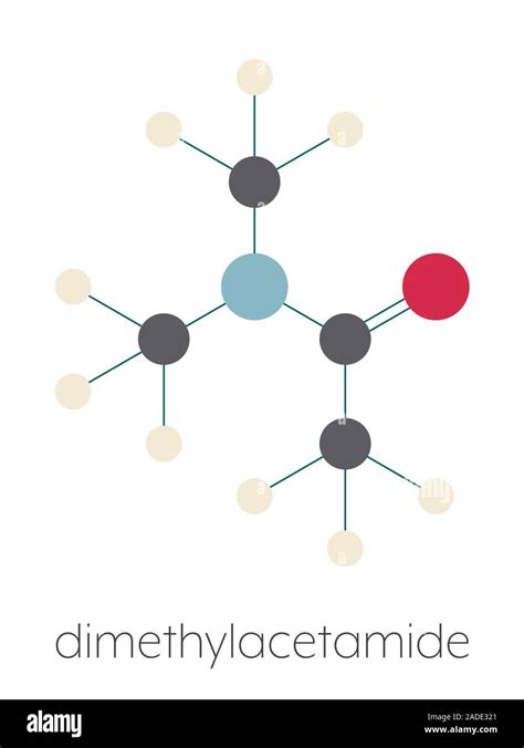 Dimethylacetamide Dmac Chemical Solvent Molecule Stylized Skeletal Formula Chemical