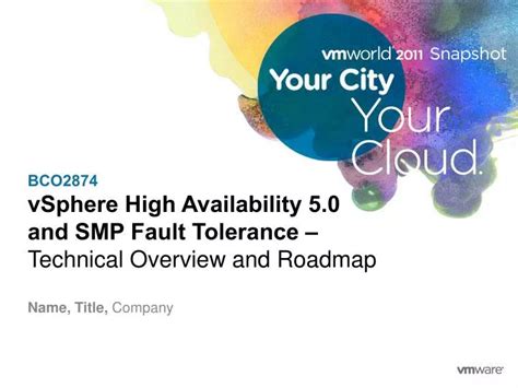 Ppt Enhancements In Vsphere High Availability 5 0 And Smp Fault Tolerance Overview Powerpoint