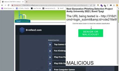 phishing website detection by extension for malicious website