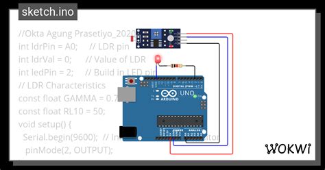 Sensor Ldr Dengan Led Wokwi Esp32 Stm32 Arduino Simulator