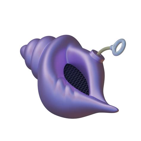 Magic Conch Shell 3d Model Wireframe