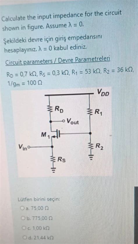 Solved Calculate The Input Impedance For The Circuit Shown Chegg