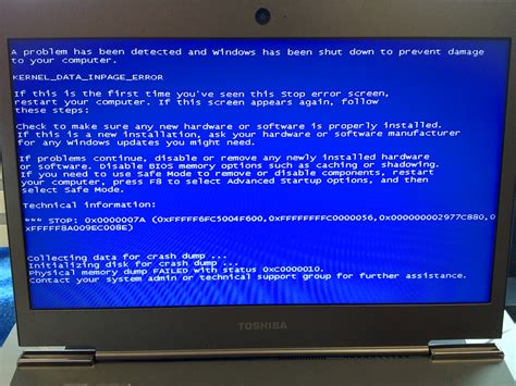 Solved Windows X STOP X F Physical Memory Dump With Status XC Experts Exchange