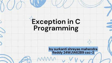 Error Handling Project Presentationpdf Clanguage Ppt