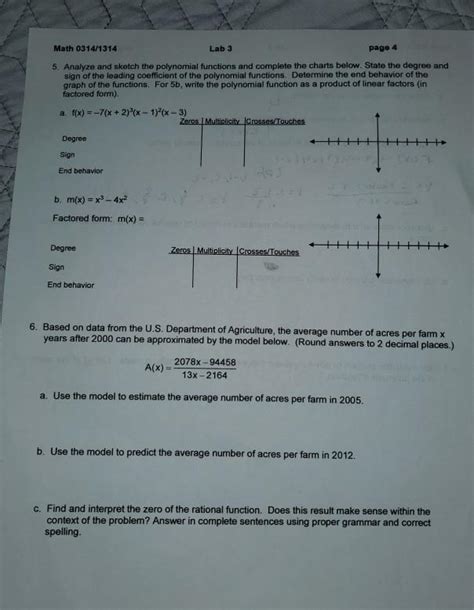 Solved Math 03141314 Lab 3 Pago 4 5 Analyze And Sketch The