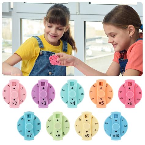 9pcs Math Fidget Spinners 9 Styles Colorful Math Facts Fidget Spinners