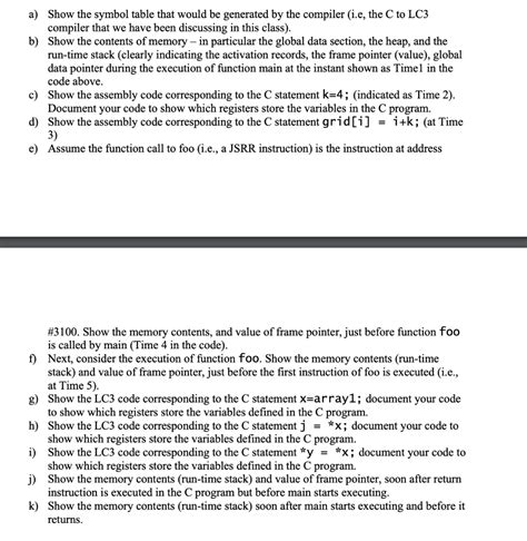 ques 4 consider the c code shown below and answer