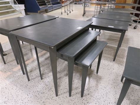Lot 173 Nesting Bakery Tables 30x48 30x38 30x28 Vision Equipment