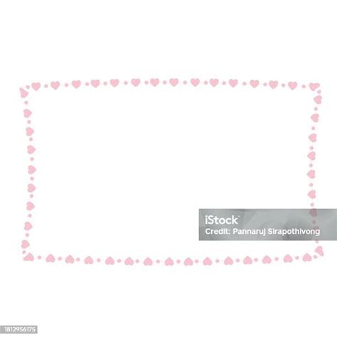 직사각형 프레임 하트 프레임 귀여운 핑크 파스텔 장식 사랑 패턴 클래식 낭만적 인 수평 빈티지 프레임 심장 테두리 골동품에 대한 스톡 벡터 아트 및 기타 이미지 Istock