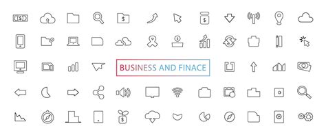 Business Ecommerce And Shopping Thin Line Icons Set Ecommerce Shop Online Shopping Editable