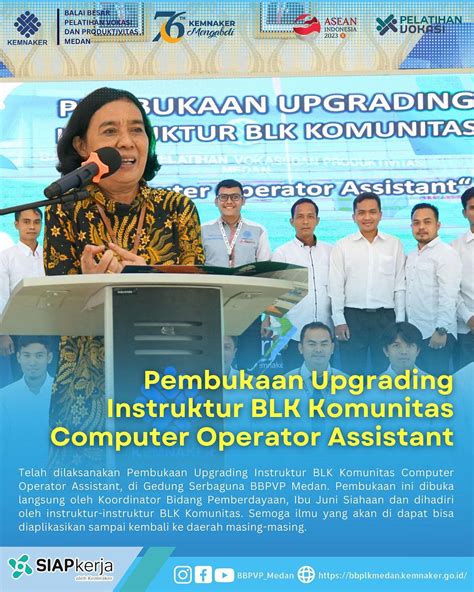 Pembukaan Upgrading Instruktur Blk Komunitas Computer Operator