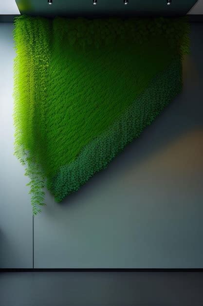 Premium Ai Image Green Wall