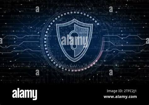 Cyber Security Network Protection And Digital Data With Shield Symbol Abstract Concept Network