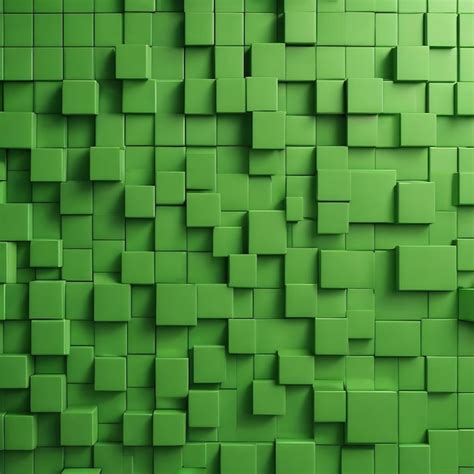 Premium Ai Image Square Pattern On Green Backgroundabstract High