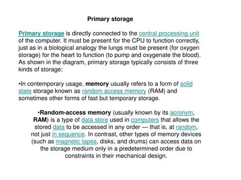 PPT Primary Storage PowerPoint Presentation Free Download ID