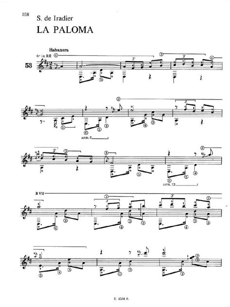 La Paloma Guitar Transcription By Tarrega Pdf