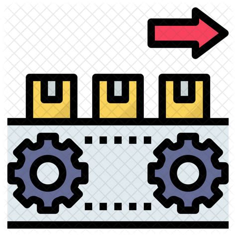 Production Management Icon Download In Colored Outline Style